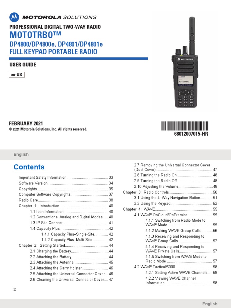 68012007015-HR Enus MOTOTRBO DP4800 DP4800e DP4801 DP4801e FULL KEYPAD ...