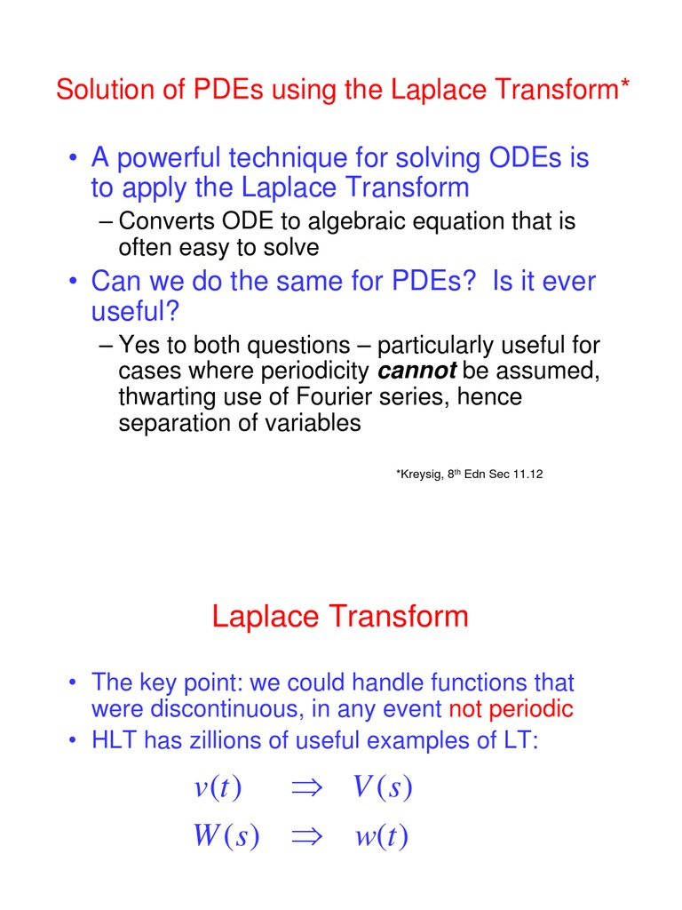 Partial Differential Equation Using Laplace | PDF | Partial ...