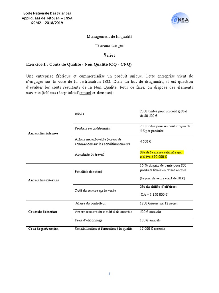 TD MQ 1 | PDF | Économie