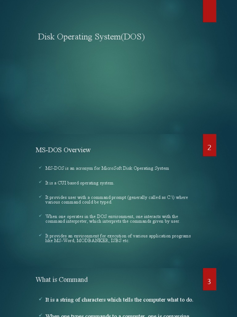 Disk Operating System | PDF | Computer File | Command Line Interface
