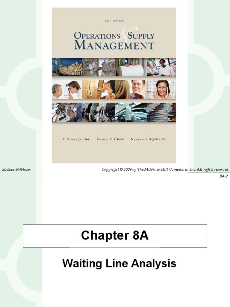 Chap08A Waiting Line Analysis | PDF | Statistics | Applied Mathematics