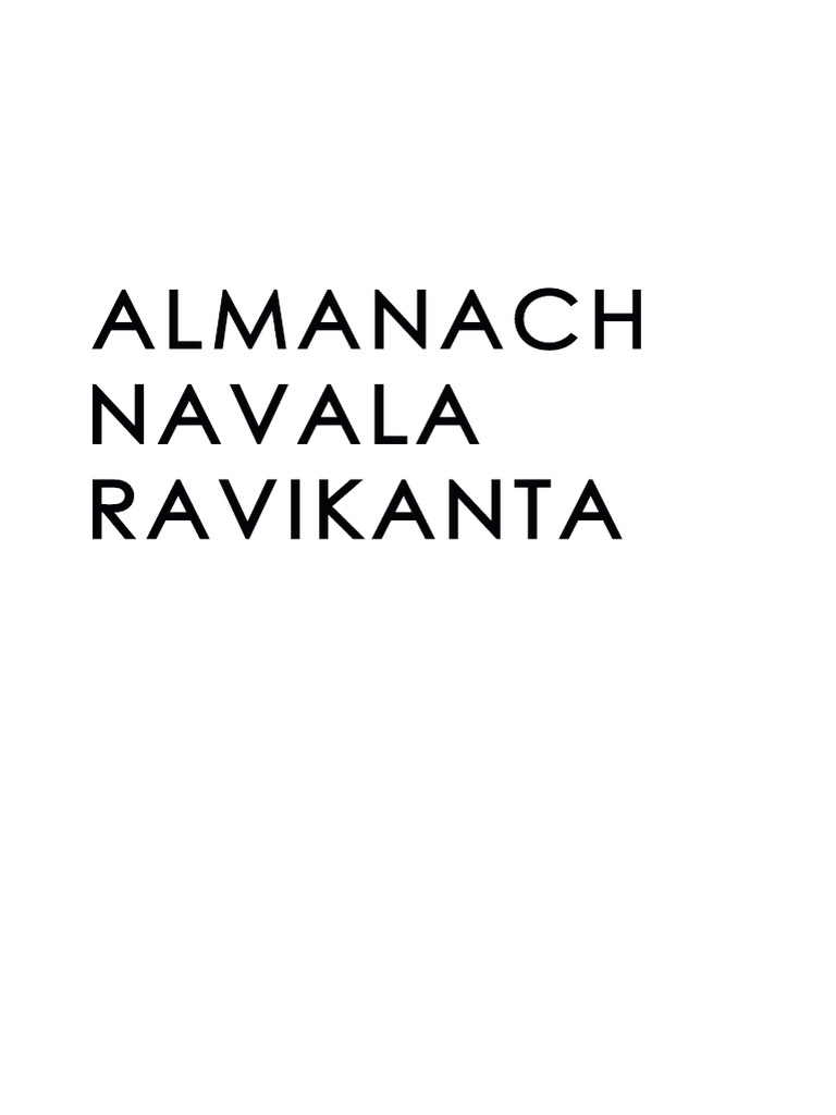 Almanach Navala Ravikanta-FREEDOM PDF | PDF