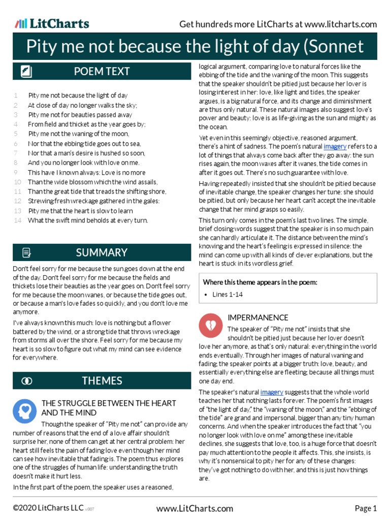 LitCharts Sonnet 29 PDF | PDF | Moon | Metre (Poetry)
