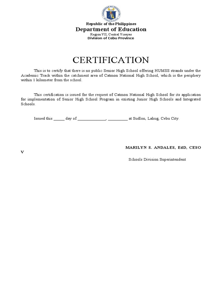 SHS Application Required Documents 2 | PDF