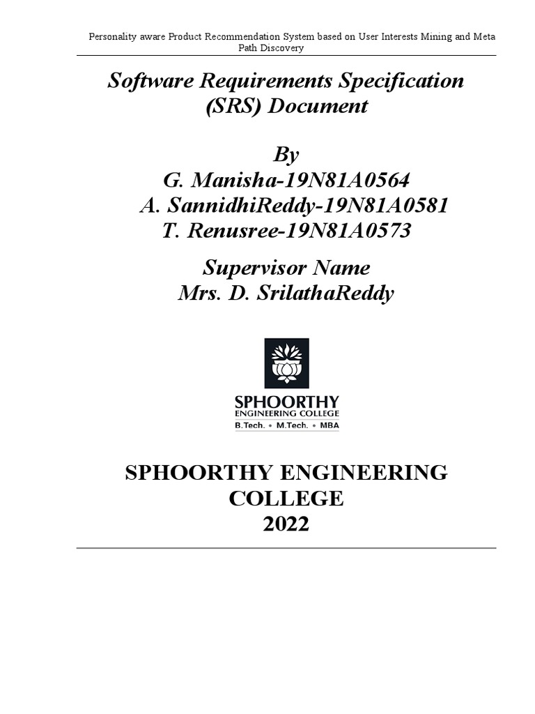 Requirements Document - Main Project | PDF | World Wide Web | Internet & Web