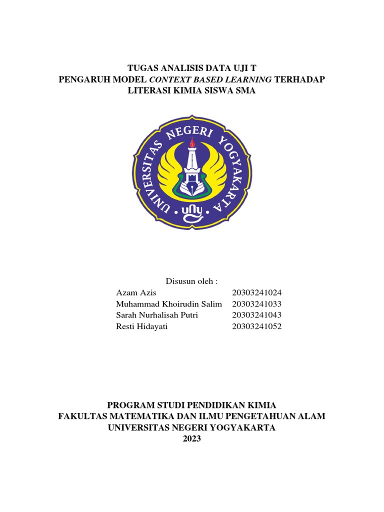 1-Azam, Muhammad, Sarah, Resti-Tugas Kelompok Uji T | PDF