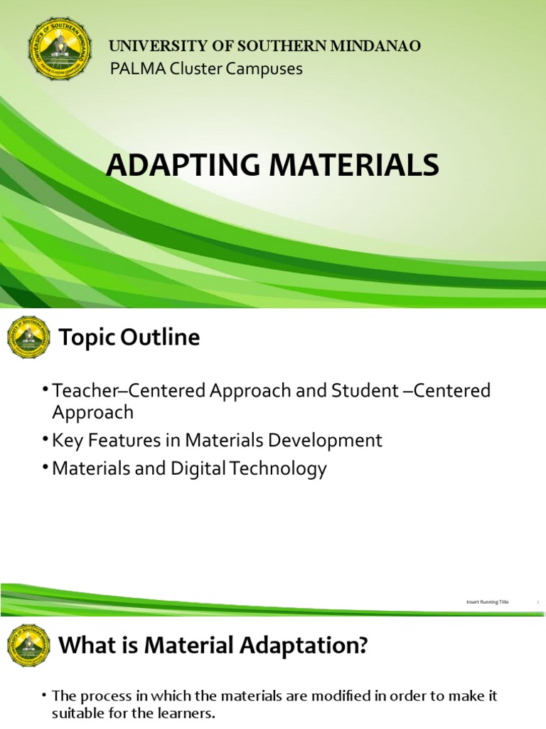 Adapting Materials for Effective Learning | PDF | Educational ...