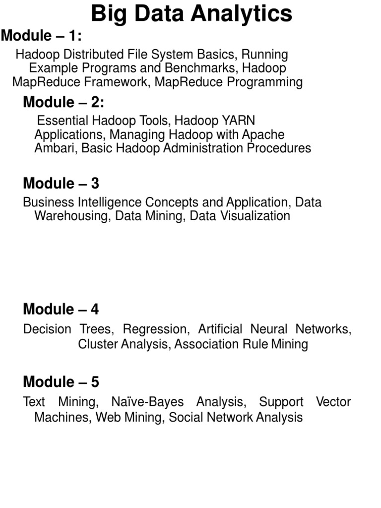 BDA Module 2 - Notes PDF | PDF | Apache Hadoop | Map Reduce