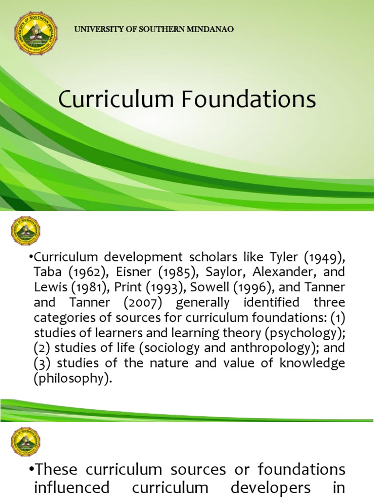 An Analysis of the Foundations and Conceptions that Guide Curriculum Development | PDF ...