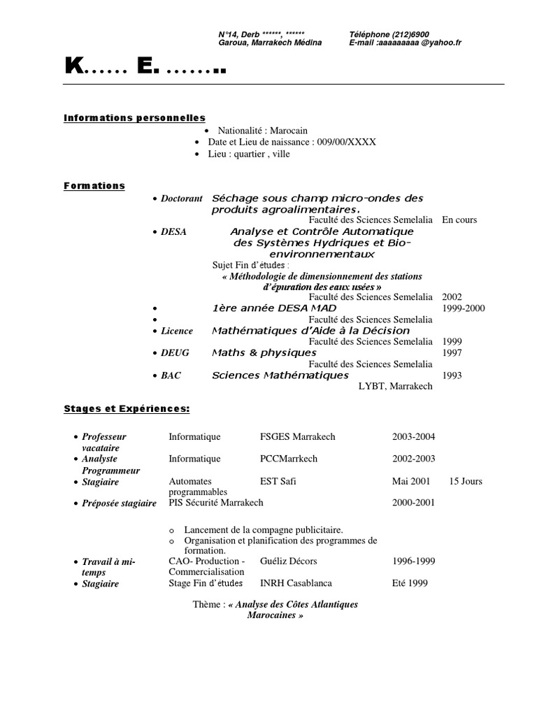 CV Model | PDF