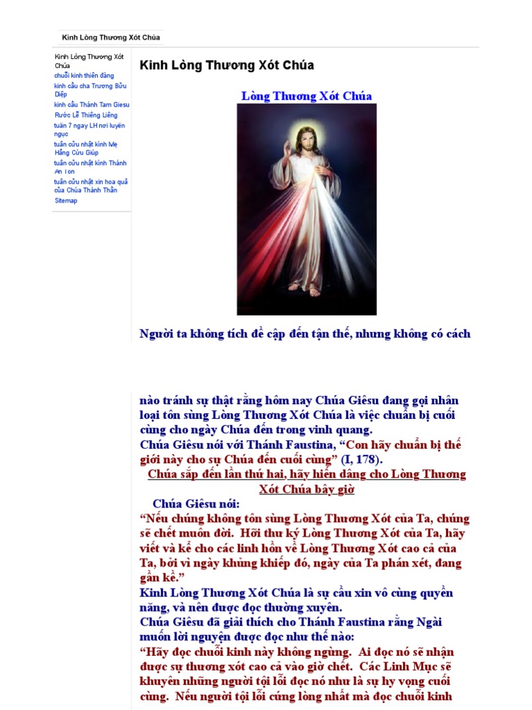 Kính Lòng Thương Xót Chúa | PDF