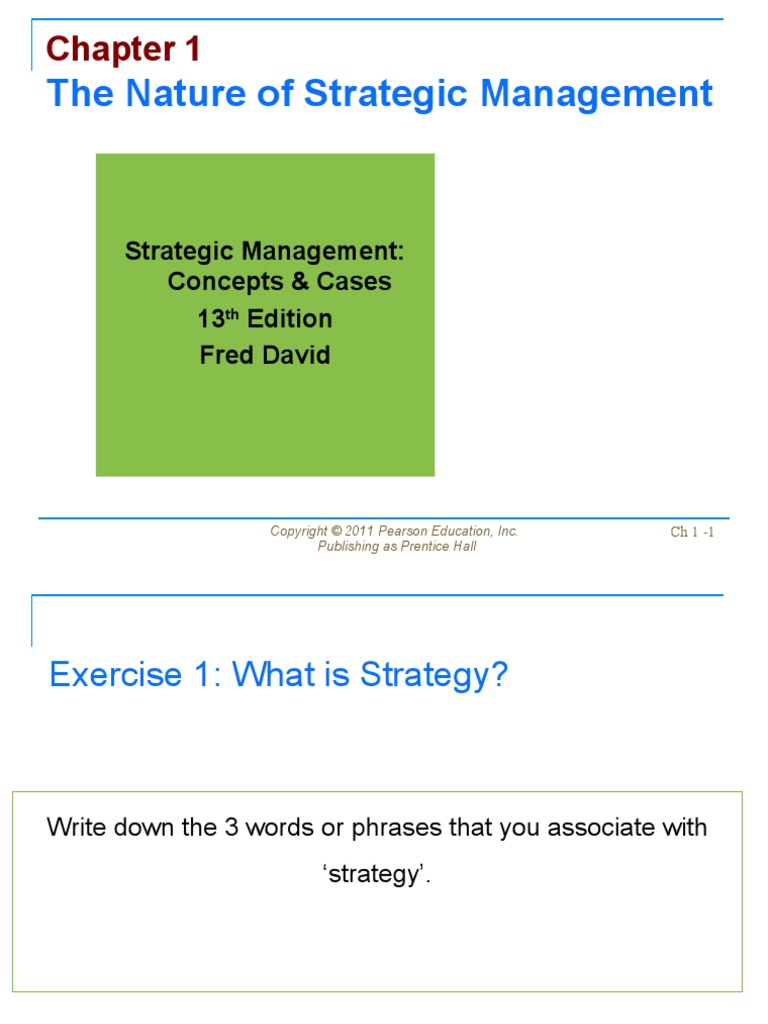 Week 1 - The Nature of Strategy | PDF | Strategic Management | Business