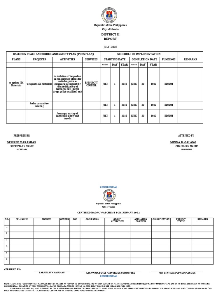 Accomplishment Report For Badac | PDF