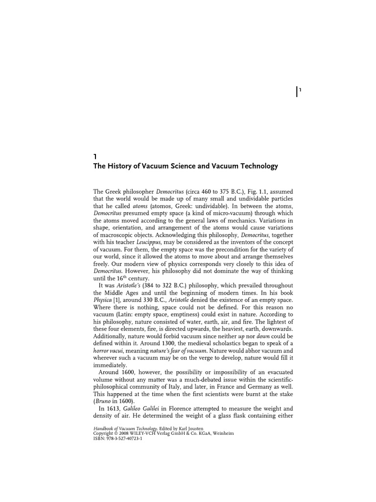 Vacuun C01-History PDF | PDF | Vacuum | Pressure Measurement