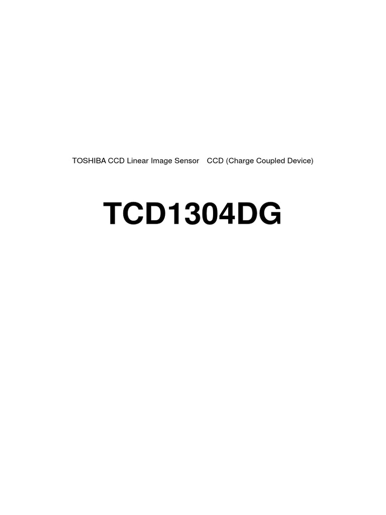 TCD1304DG Datasheet | PDF | Charge Coupled Device | Power Supply