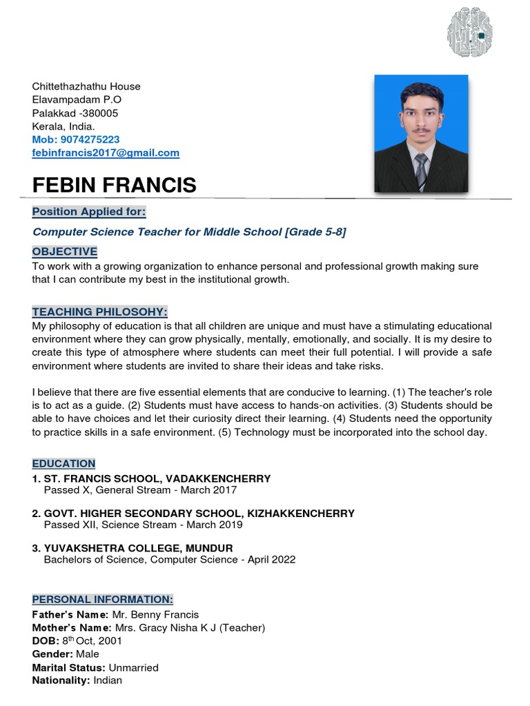 Febin Francis - Resume | PDF