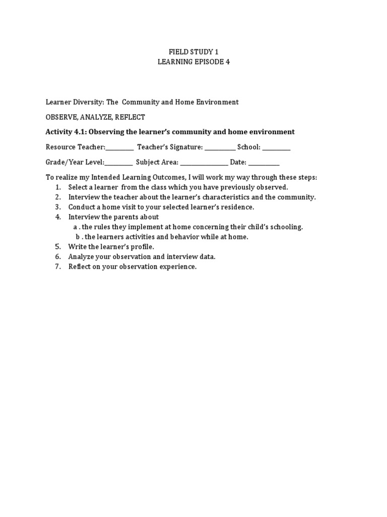 Marvin Send FS1-4 | PDF | Learning | Teachers