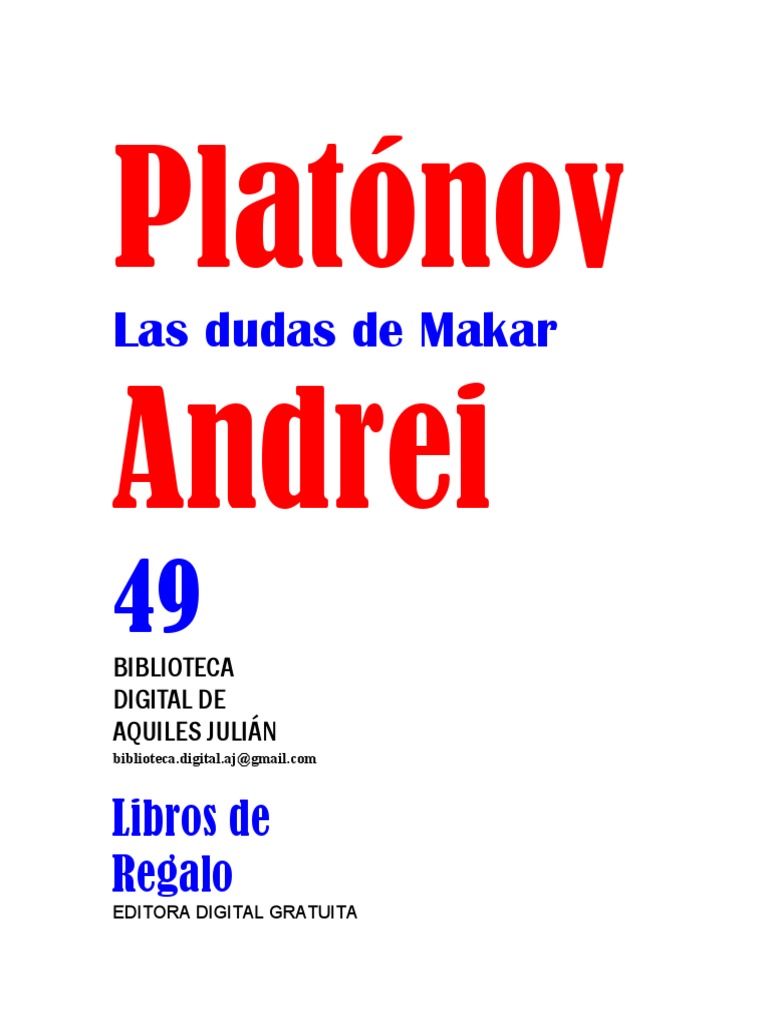 Andrei Platonov Las Dudas de Makal PDF | PDF | Joseph Stalin | Unión Soviética