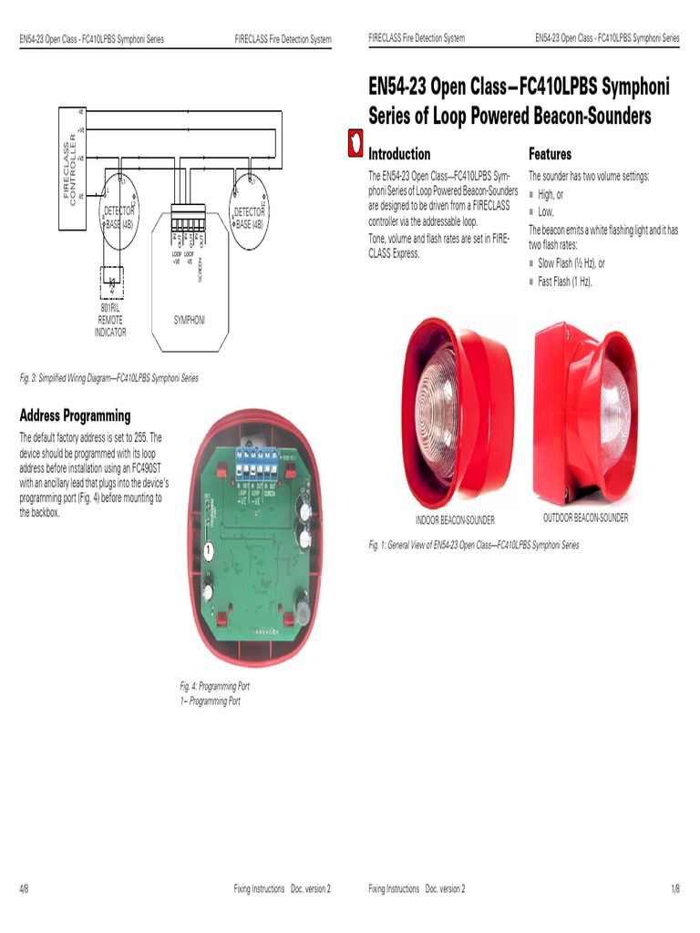 FC410LPBS-R Sirena | PDF | Electrical Wiring | Electrical Resistance ...