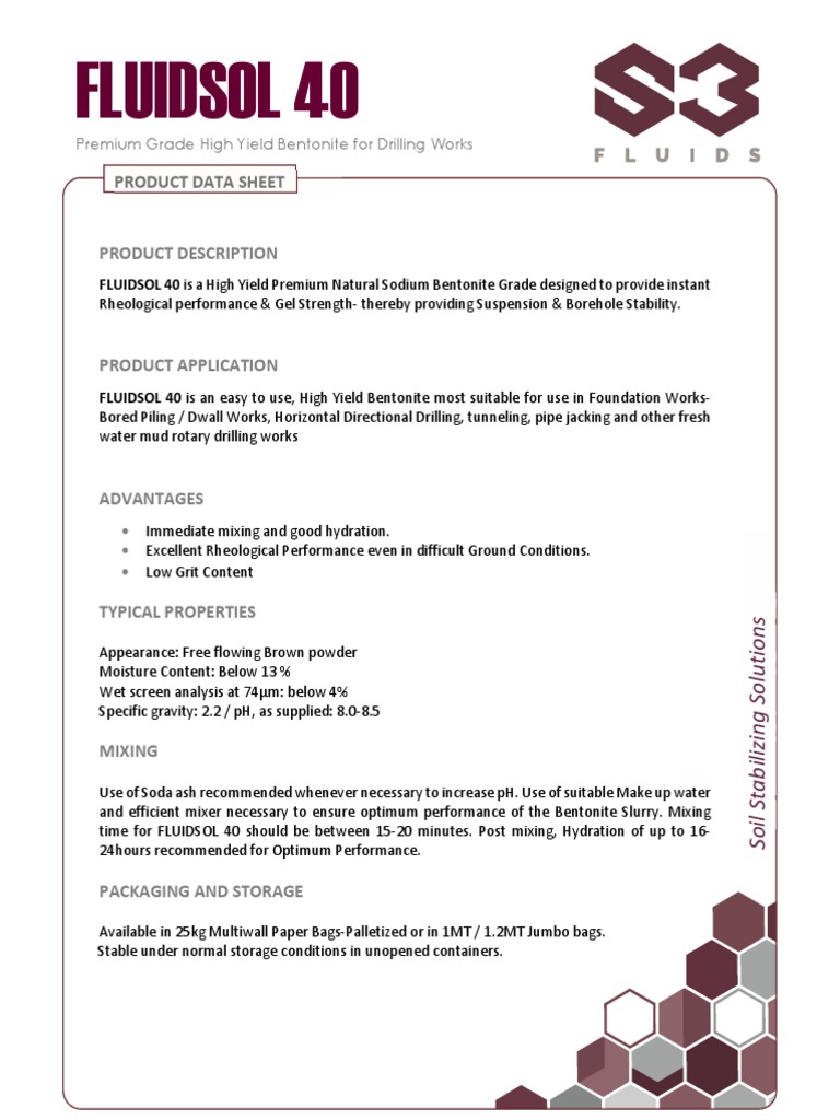 FLUIDSOL 40 Datasheet | PDF