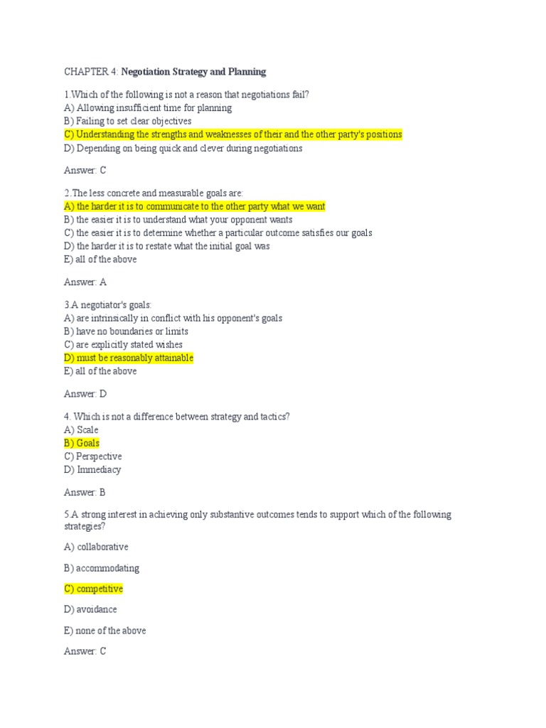 CHAPTER 4 Negotiation | PDF | Negotiation | Social Psychology