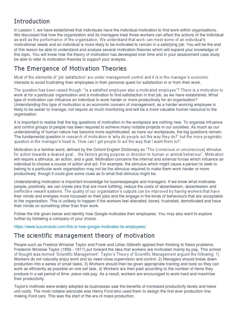 Chapter 2- Theories of Motivation | PDF | Motivational | Motivation
