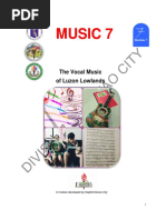 Detailed Lesson Plan in Music Grade 7 | PDF | Songs | Performing Arts