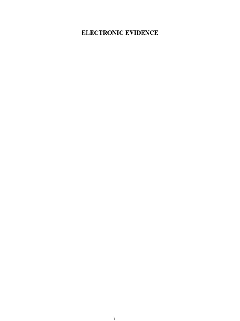 Electronic Evidence | PDF | Computer Forensics | Forensic Science