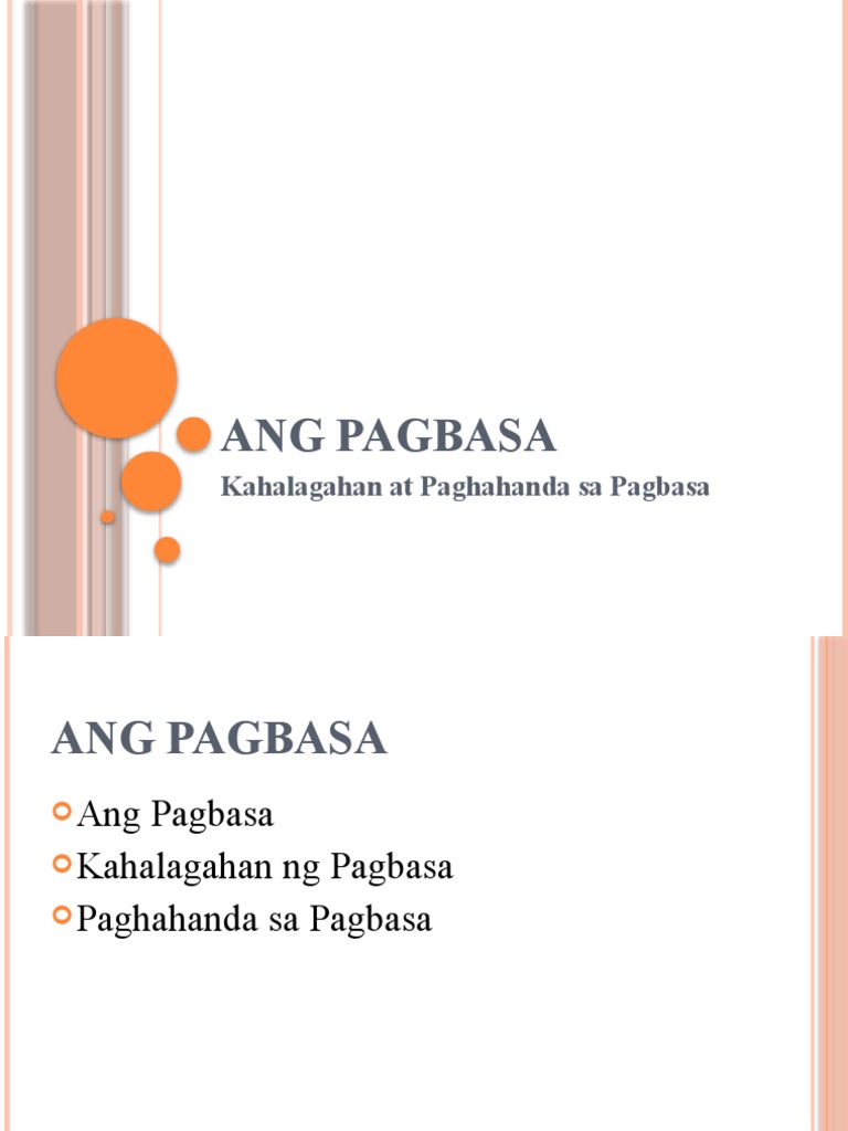 Ang Pagbasa | PDF
