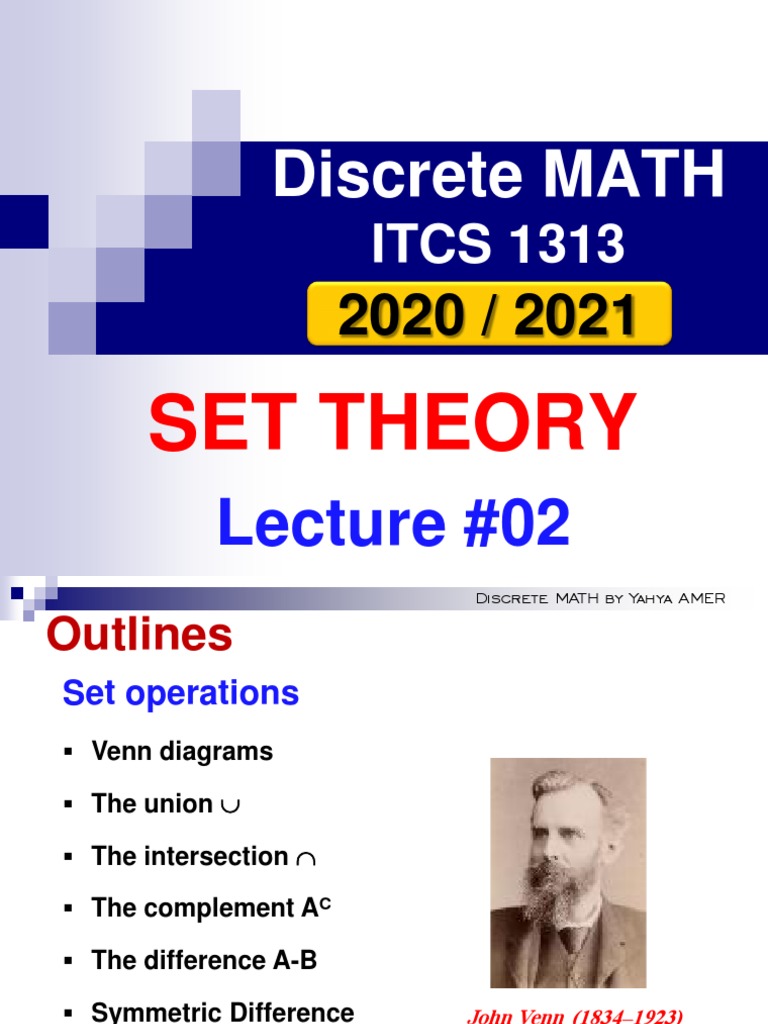 Discrete Math Lecture #02 (2020) PDF | PDF | Intersection (Set Theory ... Discrete Math Lecture #02 (2020) PDF | PDF | Intersection (Set Theory ...