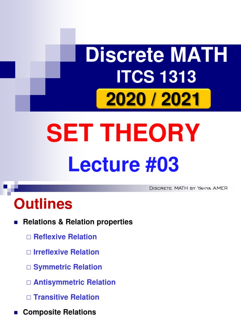 Discrete Math Lecture #03 (2020) PDF | PDF | Mathematical Relations ...