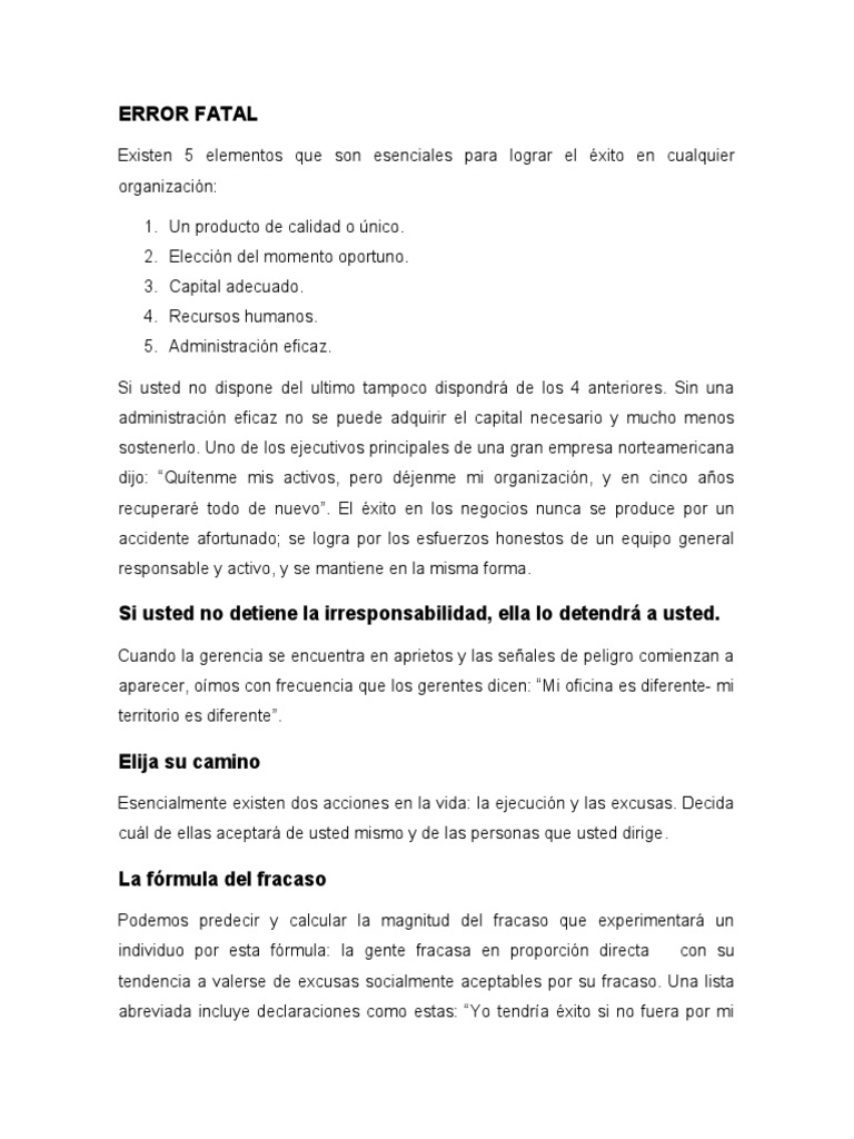 Error Fatal Cap. 1.5 | PDF