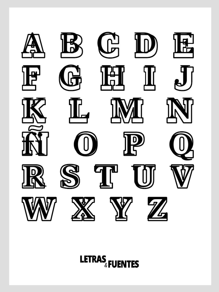 L&F Letras para Imprimir - AlfaSlab | PDF
