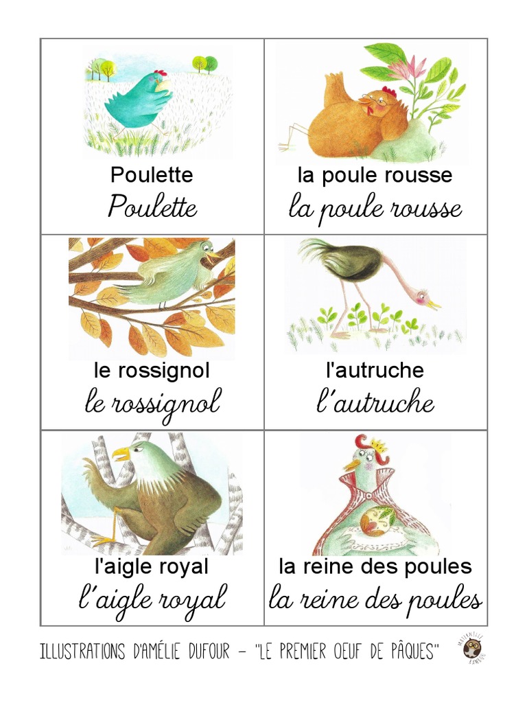 Le Premier Oeuf de Paques Referentiel Personnages | PDF