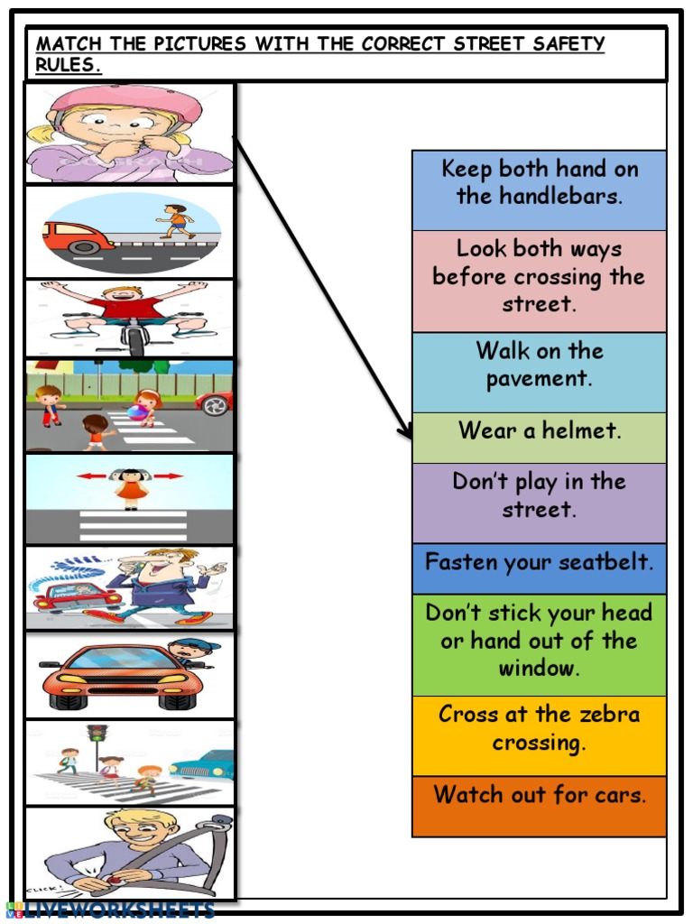 Match Pictures With The Correct Safety Rules | PDF