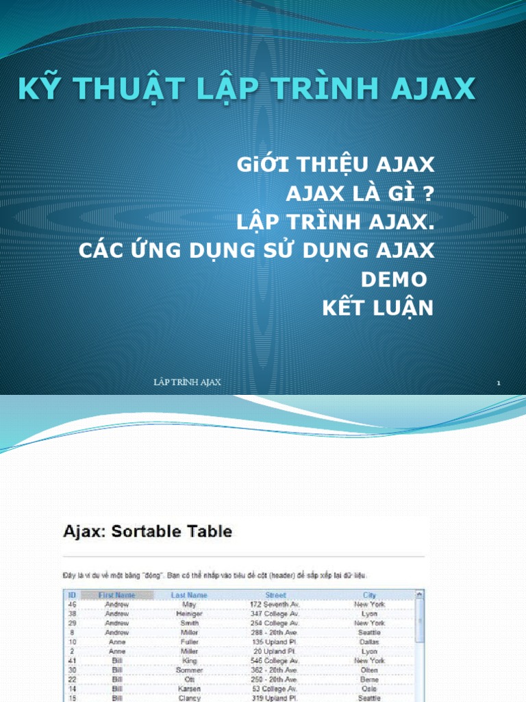 KỸ THUẬT LẬP TRÌNH AJAX | PDF
