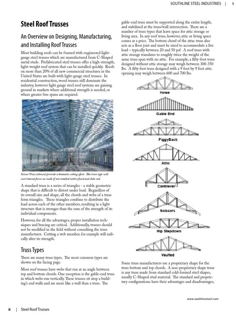 Steel Roof Truss Tutorial | PDF | Truss | Roof
