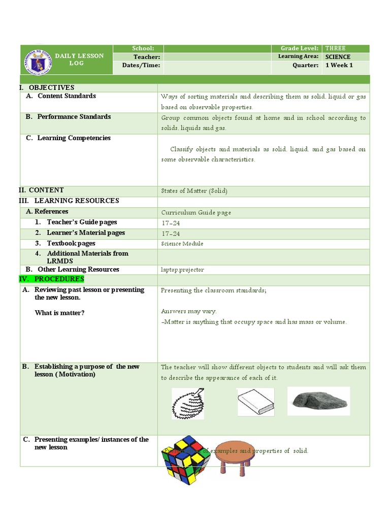 DLP Science 3 | PDF | Teachers | Learning