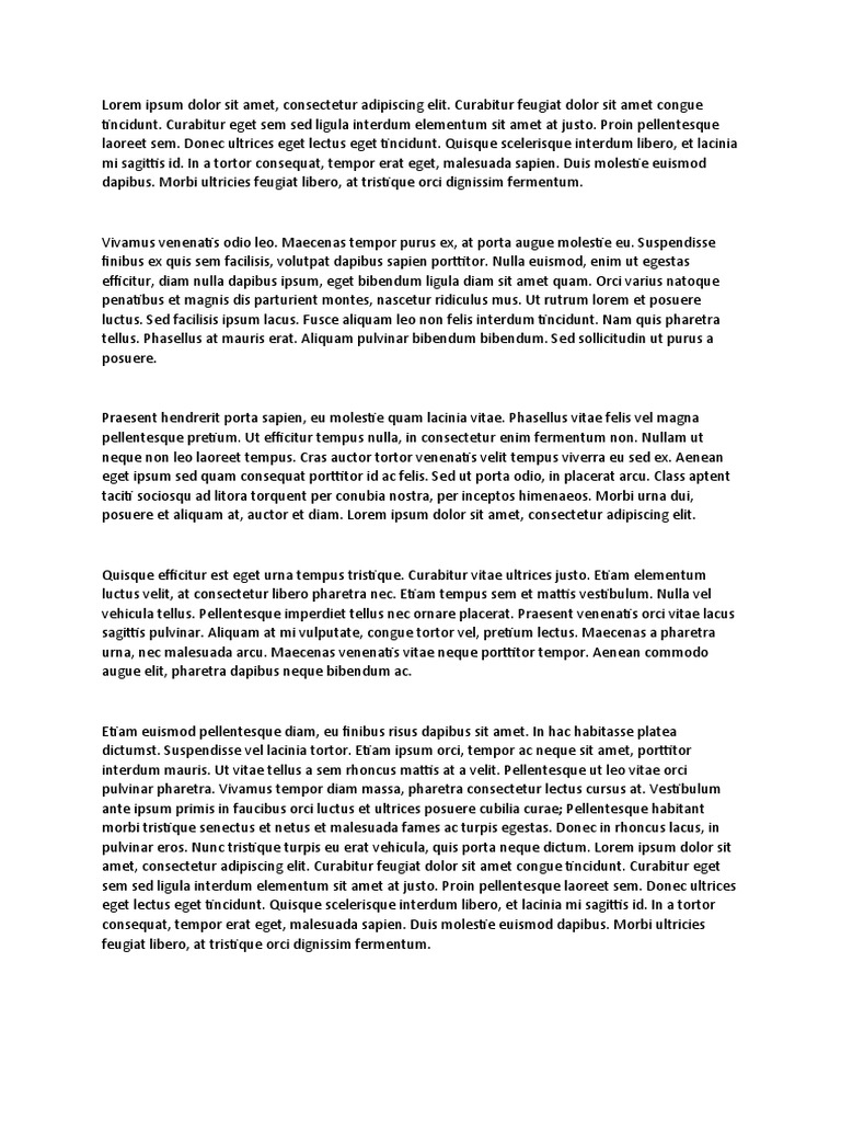 A Sample of Lorem Ipsum | PDF