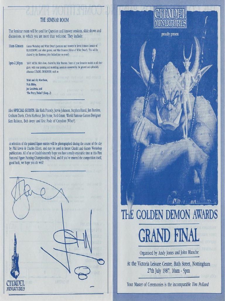 Citadel Miniatures Golden Demon Awards Grand Final Citadel Miniatures ...