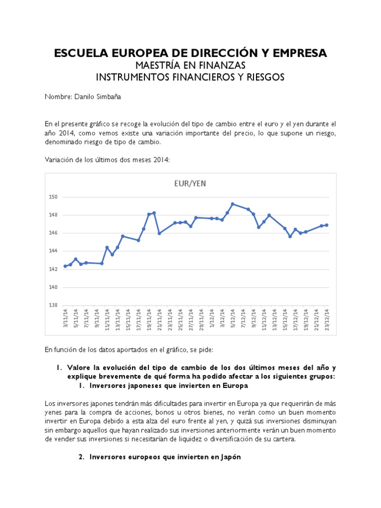 Caso Práctico - Instrumentos Financieros y Riesgos | PDF | Swap (Finanzas) | Inversiones