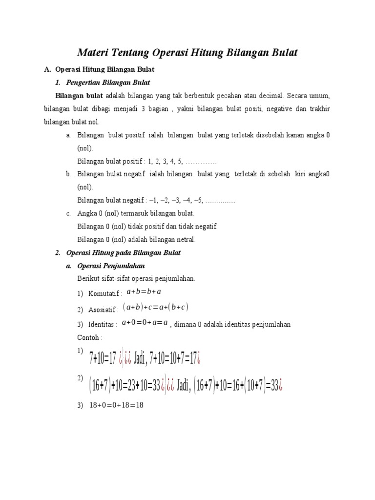 Materi MTK Les | PDF