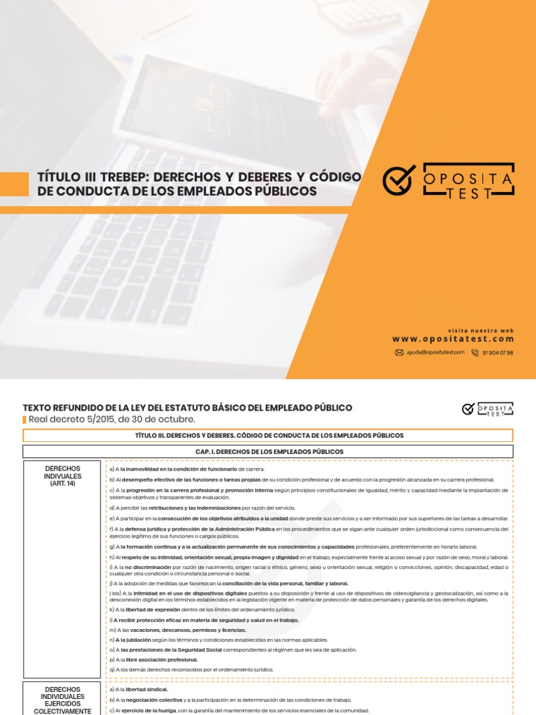 TÍtulo III TREBEP | PDF | Derecho laboral | Fondo de pensiones