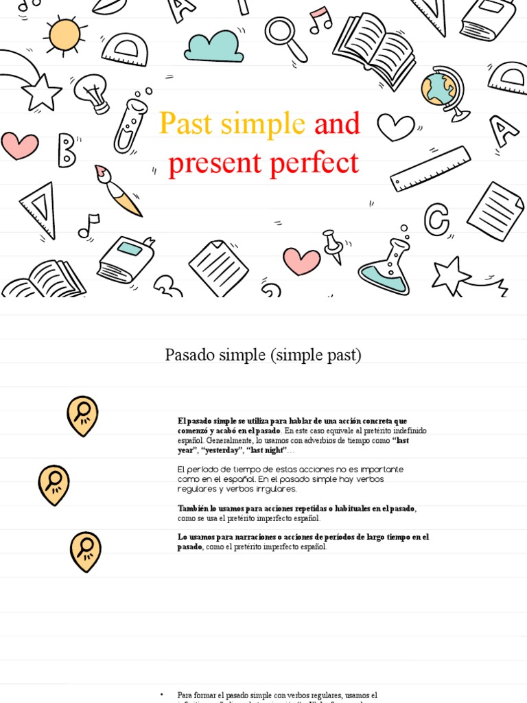 past simple and present perfect.pptx | PDF | Verbo | Tipología Lingüística