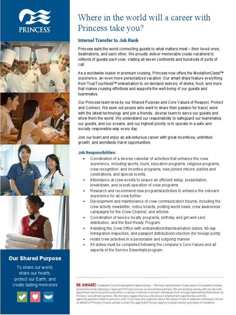 Cruise Ship | PDF | Employment | Recruitment