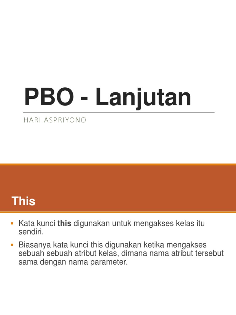 Materi 6 - OOP Lanjutan | PDF
