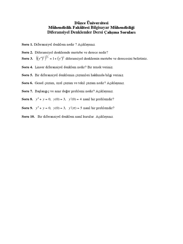 Örnek Sorular | PDF