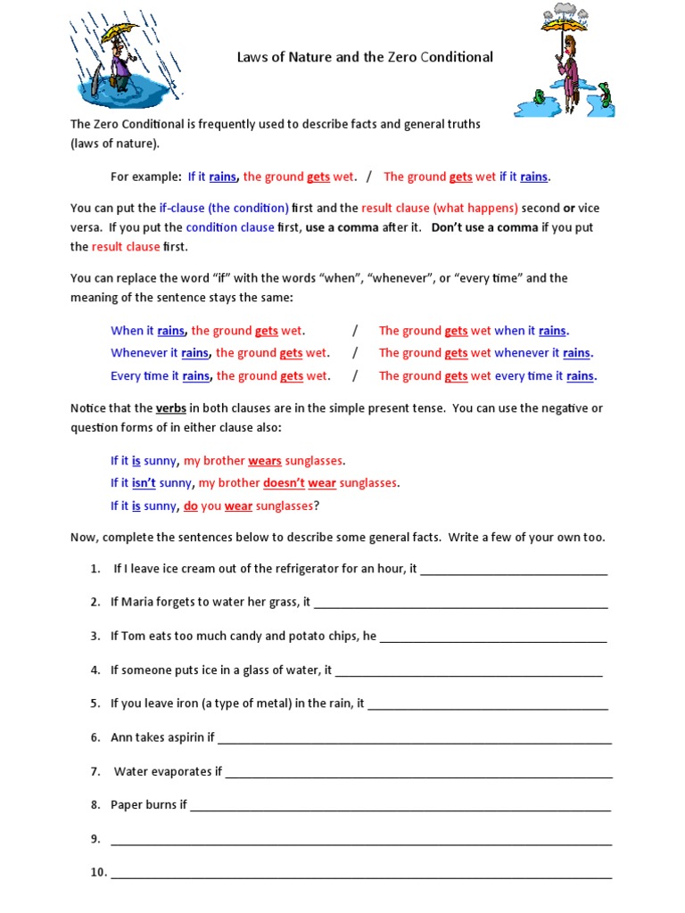 Laws of Nature and The Zero Conditional | PDF | Foreign Language ...