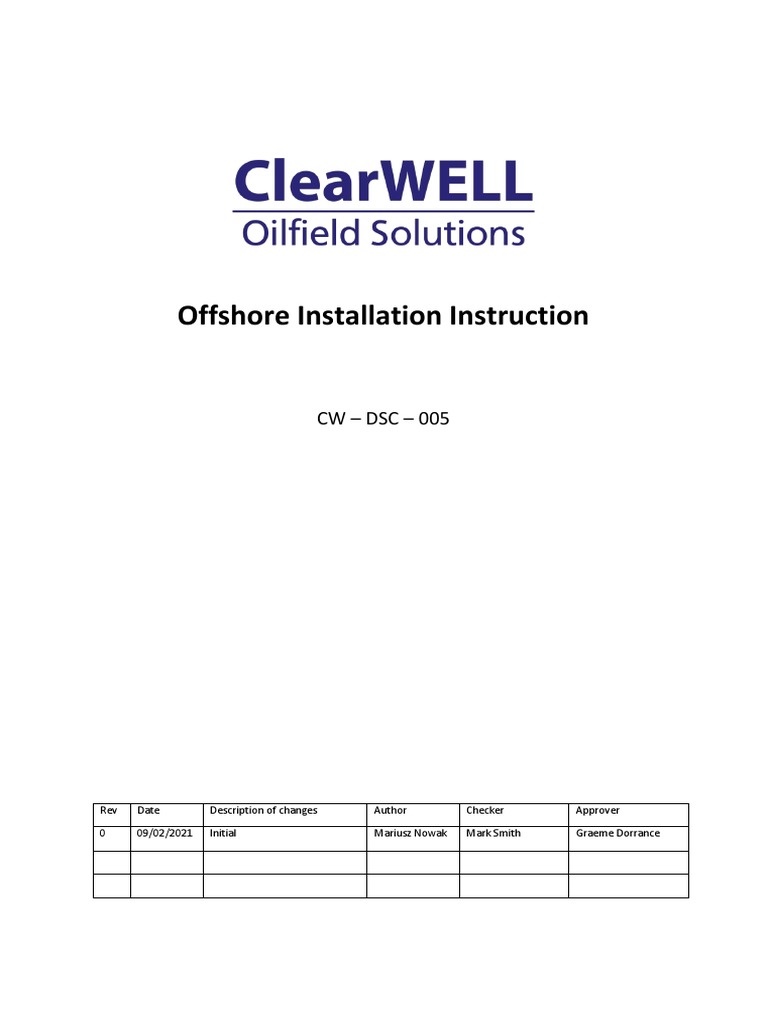 CW-DSC-005 - Offshore Installation Instruction | PDF | Inductor | Screenshot