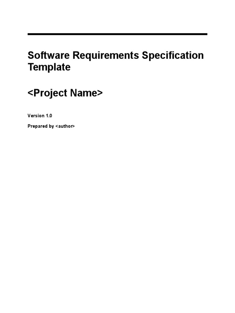 SRS Template | PDF | Usability | Software Quality